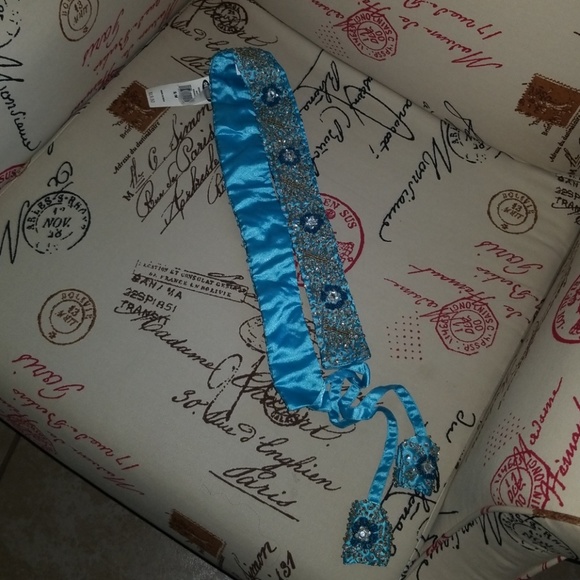 Old Navy | Accessories | Turquoise Sash Sequin Belt | Poshmark
